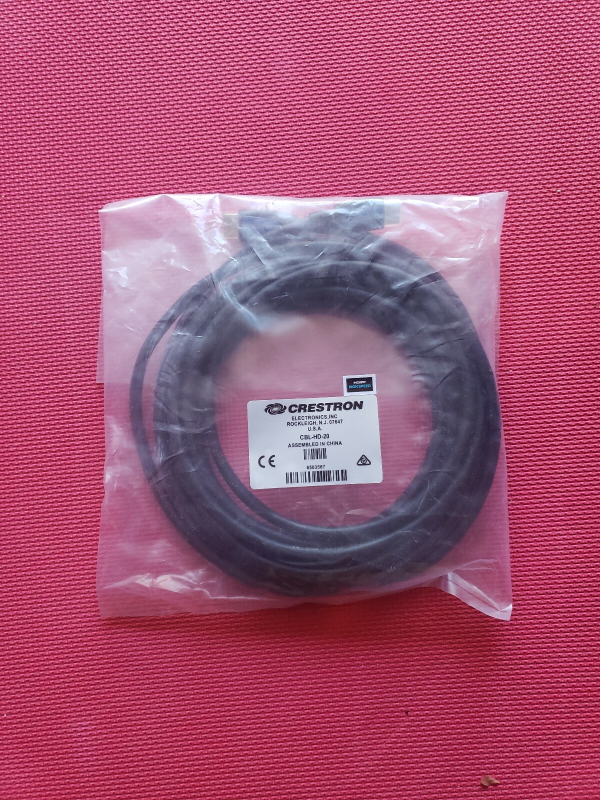 Crestron Certified CBL-HD-20 HDMI® Interface Cable, 18 Gbps, 20 ft (1.8 ...