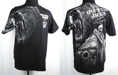 2010 One-Eyed Jacks Saloon Sturgis SD Bear Motorcycle Black S/S T-Shirt ...