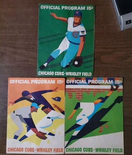 Lot Of 1968 Chicago Cubs Programs (3) Phillies Cardinals | eBay