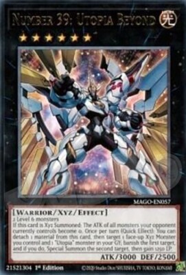 Yugioh - Number 39 Utopia Beyond - 1st Edition Rare NM - Plus Free Holo ...