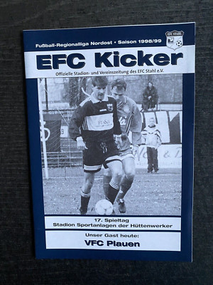 Rl 98/99 Eisenhüttenstädter FC Acciaio - Vfc Plauen, 12.12.1998 | eBay