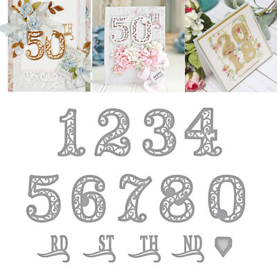 Lace Numbers Metal Cutting Dies Stencil Scrapbooking Embossing Paper ...