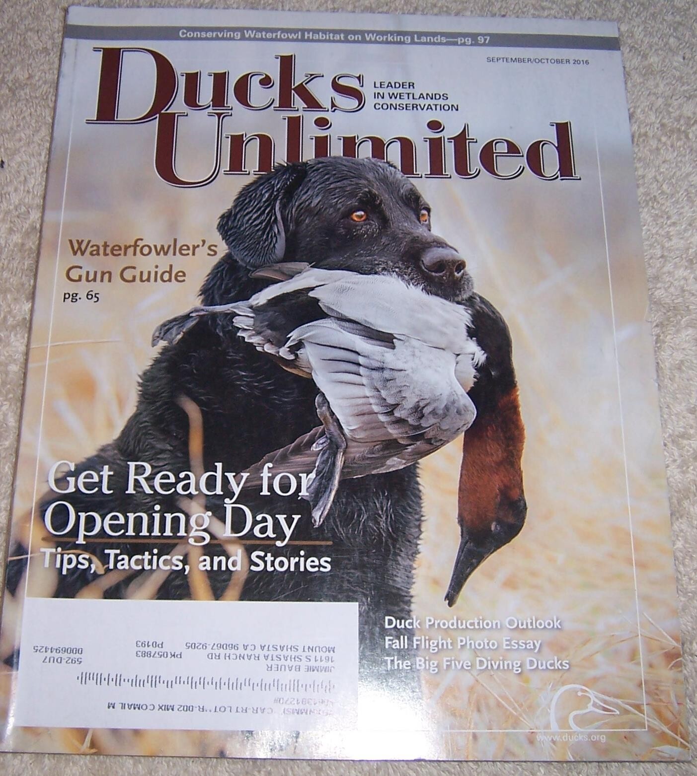 Ducks Unlimited Magazine September/ October 2016 | eBay