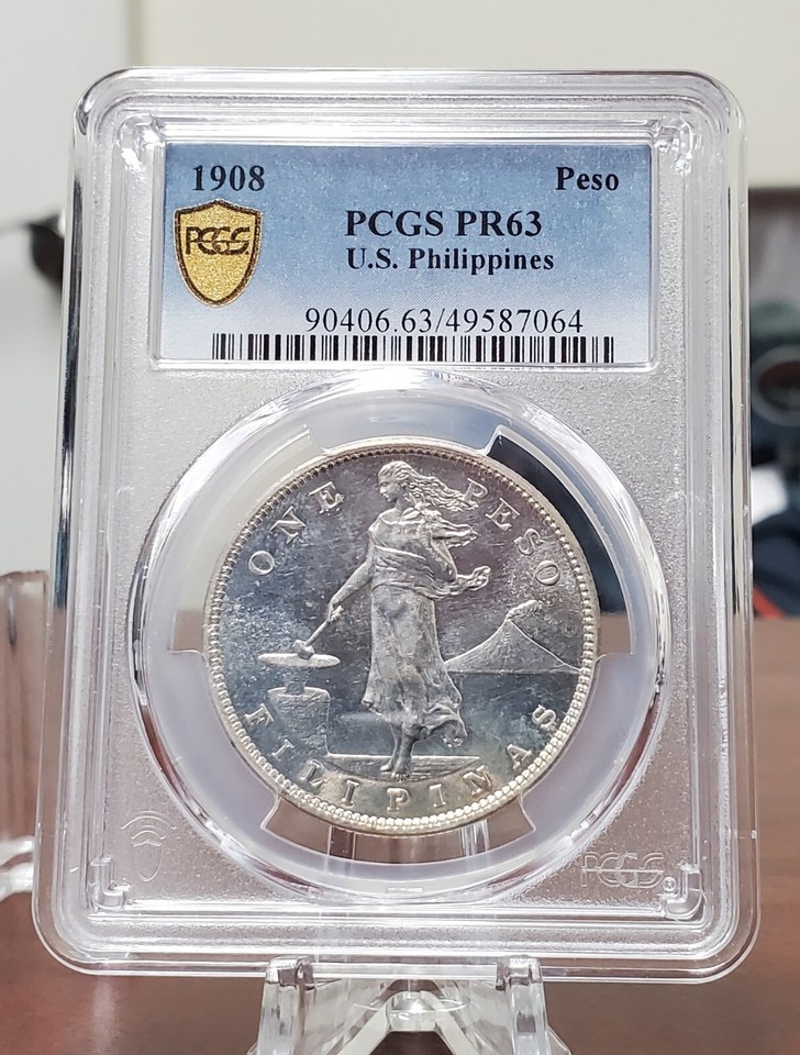 RARE 1908 USA Philippines 7 Coin Proof Set PCGS CERTIFIED & Rainbow ...