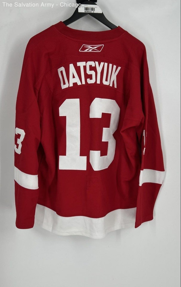 Reebok Mens Red Detroit Red Wings Pavel Datsyuk #13 Hockey Pullover ...