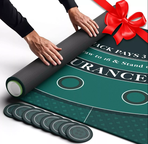 Blackjack Mat 70" x 35", Blackjack Table Top for Home Game Nights | eBay