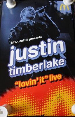 *NSYNC Justin Timberlake Autographed Authentic Full Sized McDonalds ...