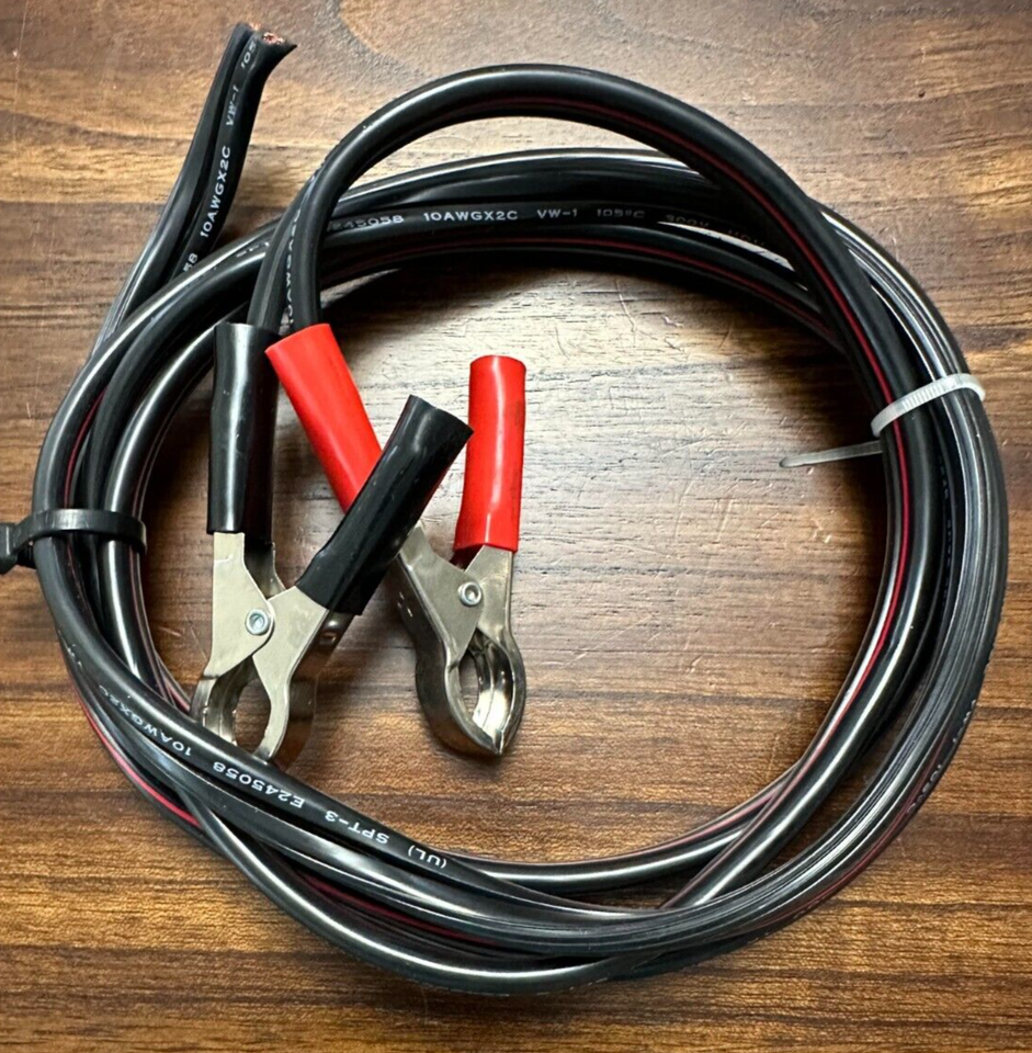 #10 AWG copper wire test leads 3' w/Stainless steel Alligator Clips ...