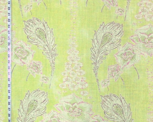 Acquitaine fabric Liberty yellow chartreuse floral home decorating ...