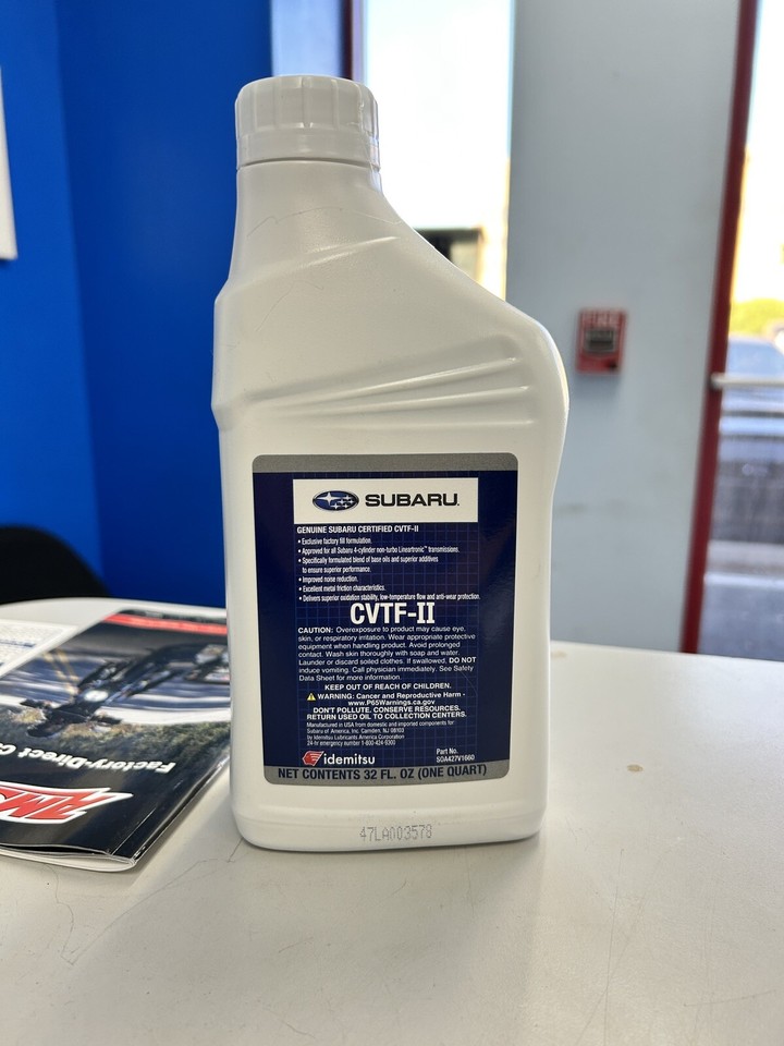 Subaru Genuine CVTF-II CVT Transmission Fluid (1 quart) - SOA427V1660 ...