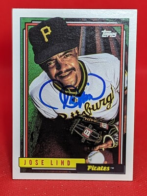 PERSONAL AUTOGRAPH signed on card: Jose Lind 1992 Topps #43 | eBay