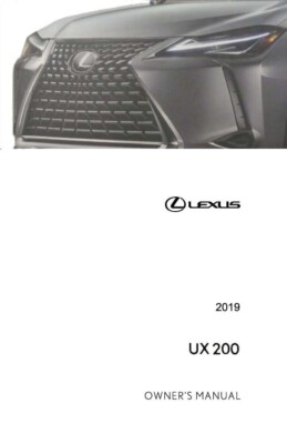 2019 Lexus UX 200 Owners Manual User Guide | eBay