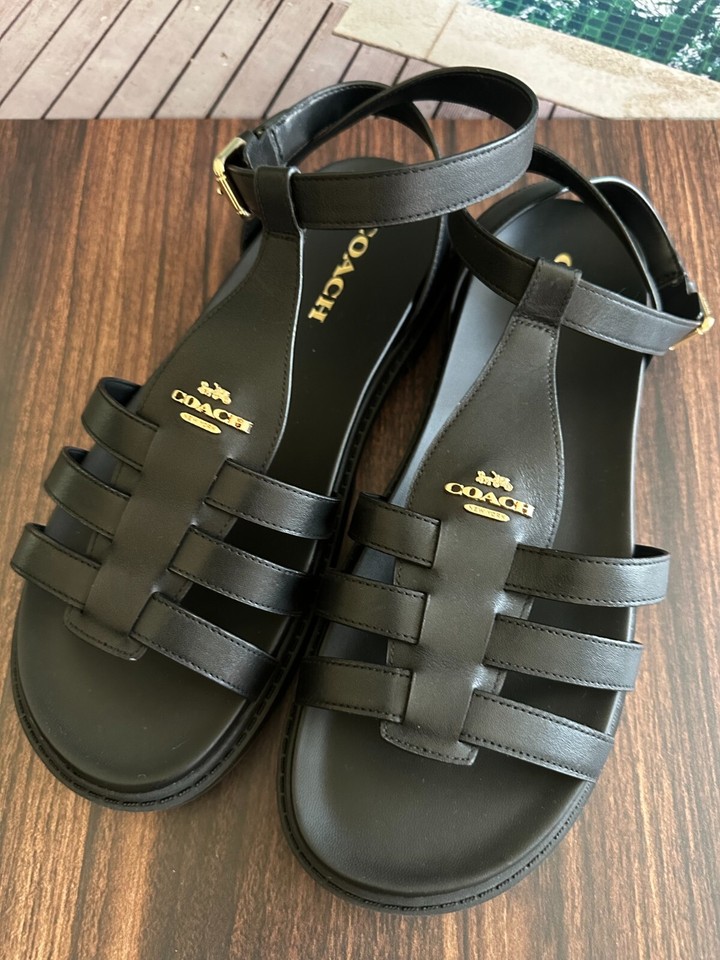 COACH/Franny sandals/23cm/US6/BLK/CR866 us 10 black | eBay