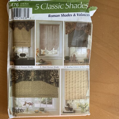 Simplicity Sewing Pattern 5476 - Home Decorating - 5 Classic Shades ...