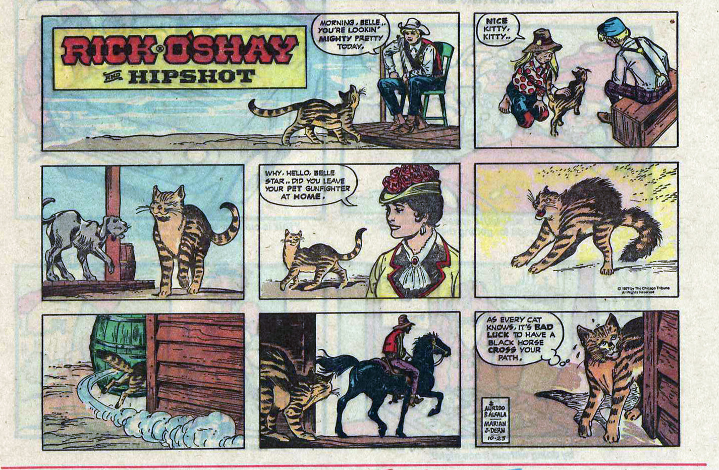 Rick O'Shay by Alfredo Alcala - half-tab color Sunday comic page - Oct ...