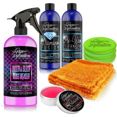 Red Car Polish Wax Colour Restoration Kit Paint Restorer Set Pure ...