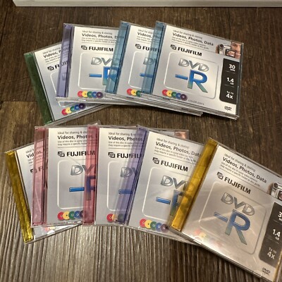 Lot of 9 Fujifilm Media 25302444 DVD-R Camcorder 1.4 GB / 30 Min 4X | eBay