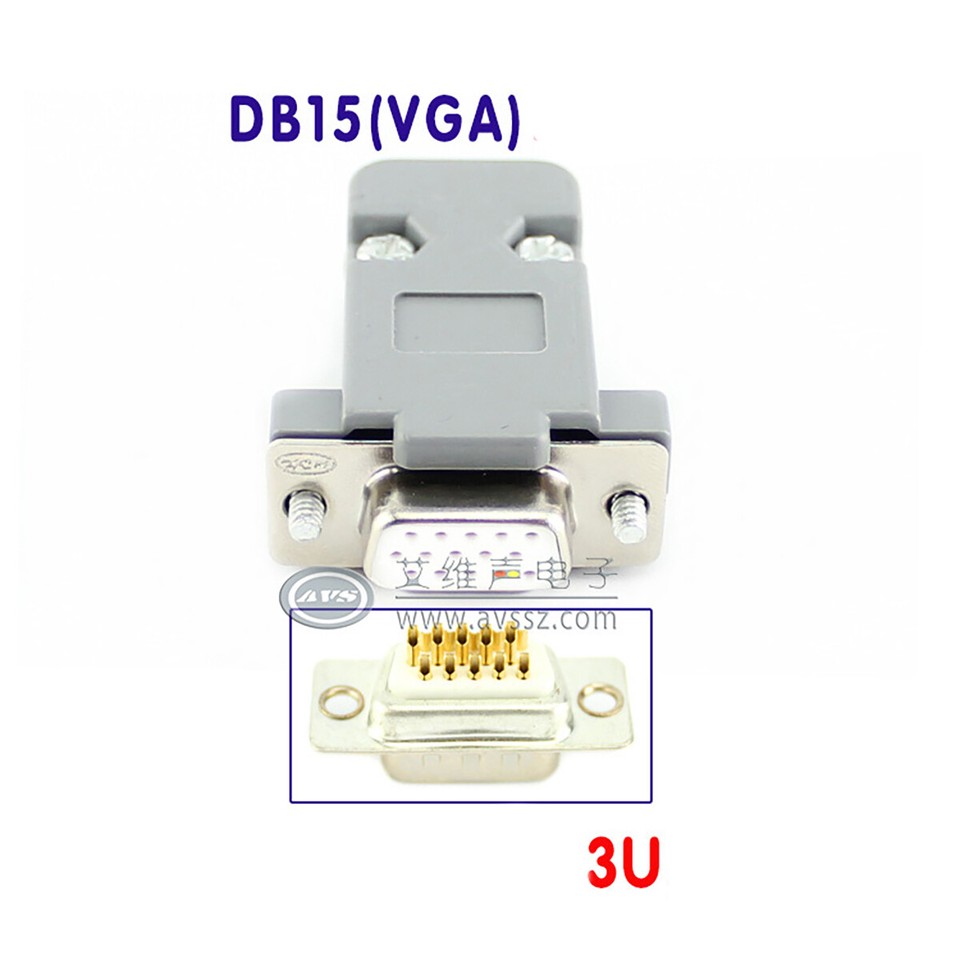 BD15 D-SUB VGA Plug Dummy Male Female Mount Assembly Display Emulator ...