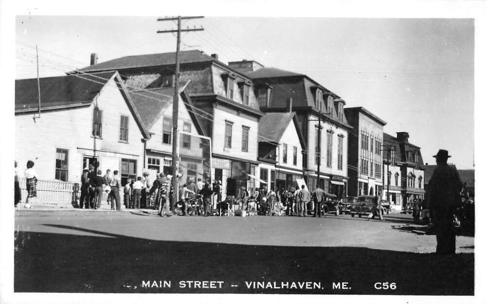 Vinalhaven Maine Main Street Real Photo Vintage Postcard AA48908 | eBay