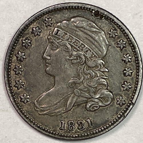 1831 Capped Bust Silver Dime Almost Uncirculated AU Coin, Small Dimple ...