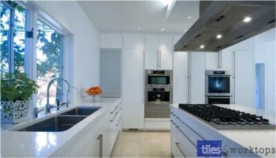 Stardust White Quartz Kitchen Worktop Countertop Polished 3000mm x ...