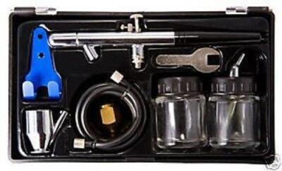 Dual Auto Airbrushing Kit Gun Tool Car Spray Paint Set Air Brushing ...