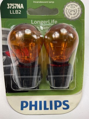 Philips 3757NALLB2 Longerlife Amber Turn Signal Light Lamp Bulb 3757 ...