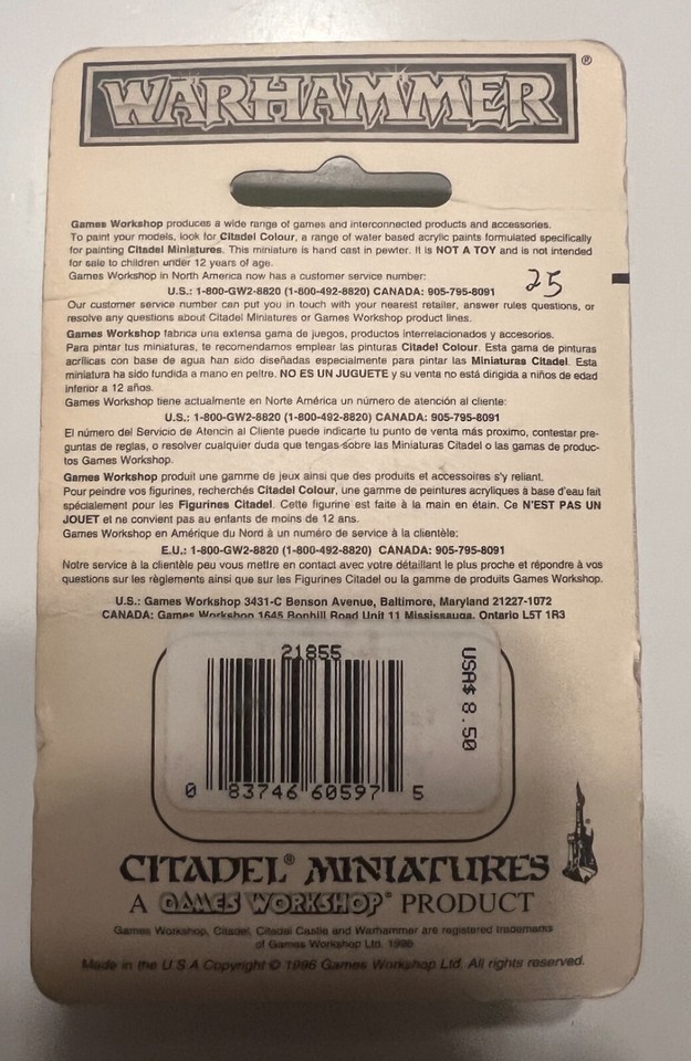 NOS!! Warhammer 8597F Fendar Silver Helm Hero Blister Pack METAL OOP | eBay