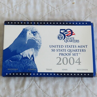 USA 2004 s STATE QUARTERS 5 COIN PROOF SET - sealed/coa/outer | eBay