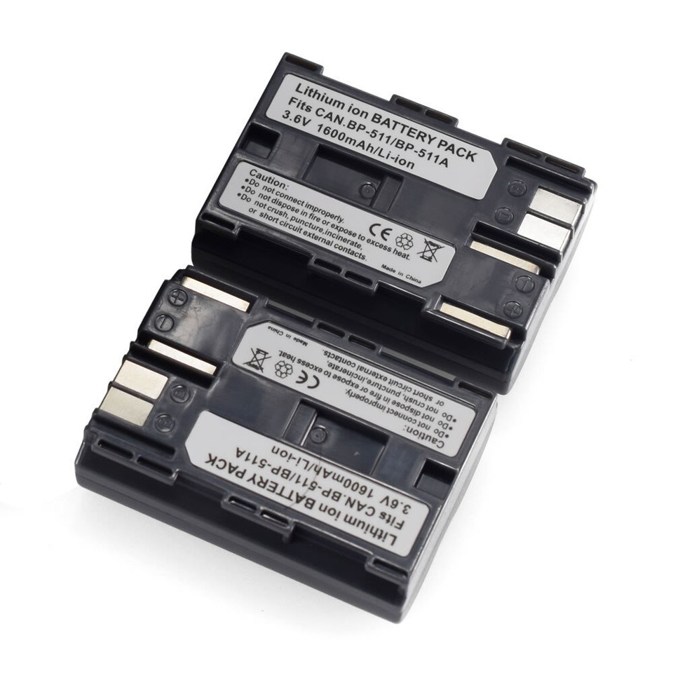 Liion Battery 2Pack For Canon EOS 300D EOS D30 EOS D60 EOS Kiss EOS ...