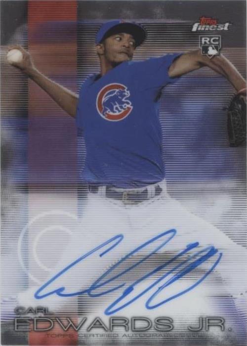 2016 Topps Finest - Autographs Carl Edwards Jr. #FA-CE (AU, RC) for ...