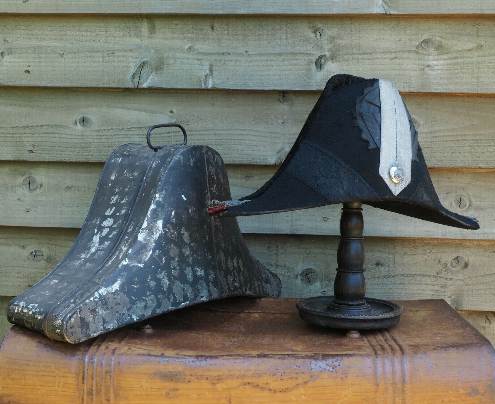 Antique French Empire Officer 19th Century Bicorn Cocked Hat Napoleon ...