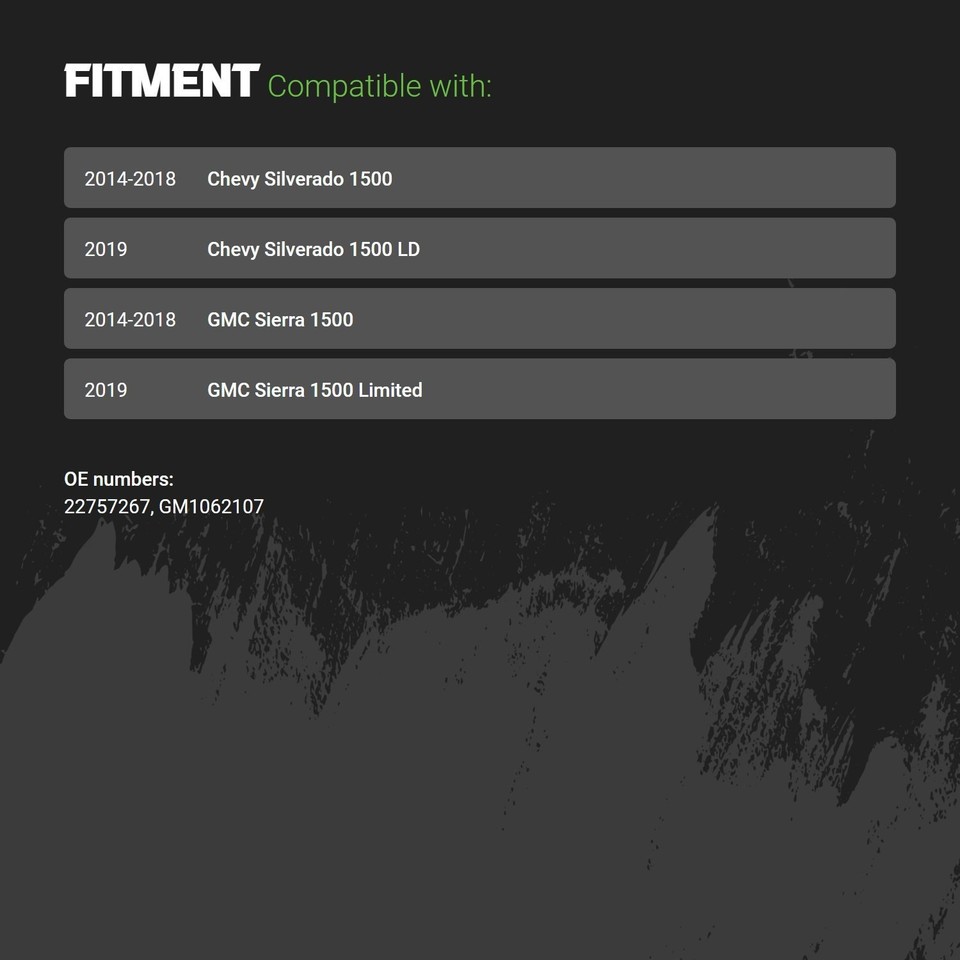 Bumper Support Brace For Chevy Silverado 1500 LD 19 LH Front Outer CAPA ...