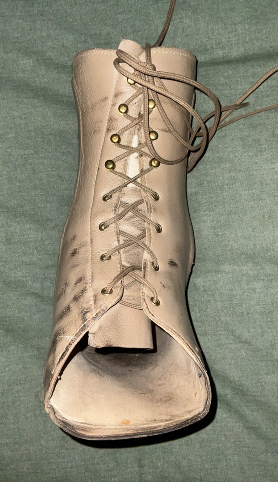 Azafo Arizona Biege LEATHER LACE UP Left Ankle Brace ORTHOPEDIC Boot ...