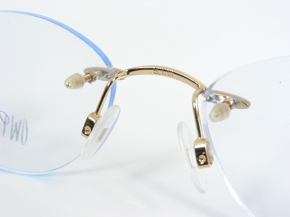 OWP design Mod.1551 031 GOLD EYEGLASSES GLASSES RIMLESS 52-18-135mm ...