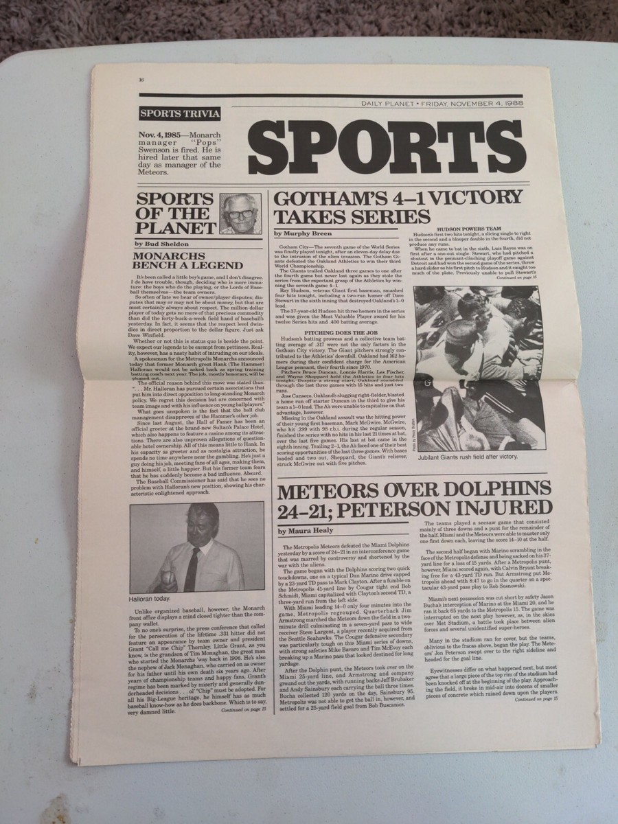 Daily Planet Newspaper Logo Superman: Daily Planet Replica Issue # 1