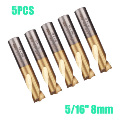 5x Spot Weld Drill Bits Spot Weld Removal Kit1/4"(6.5mm) 5/16" (8mm) 3/ ...