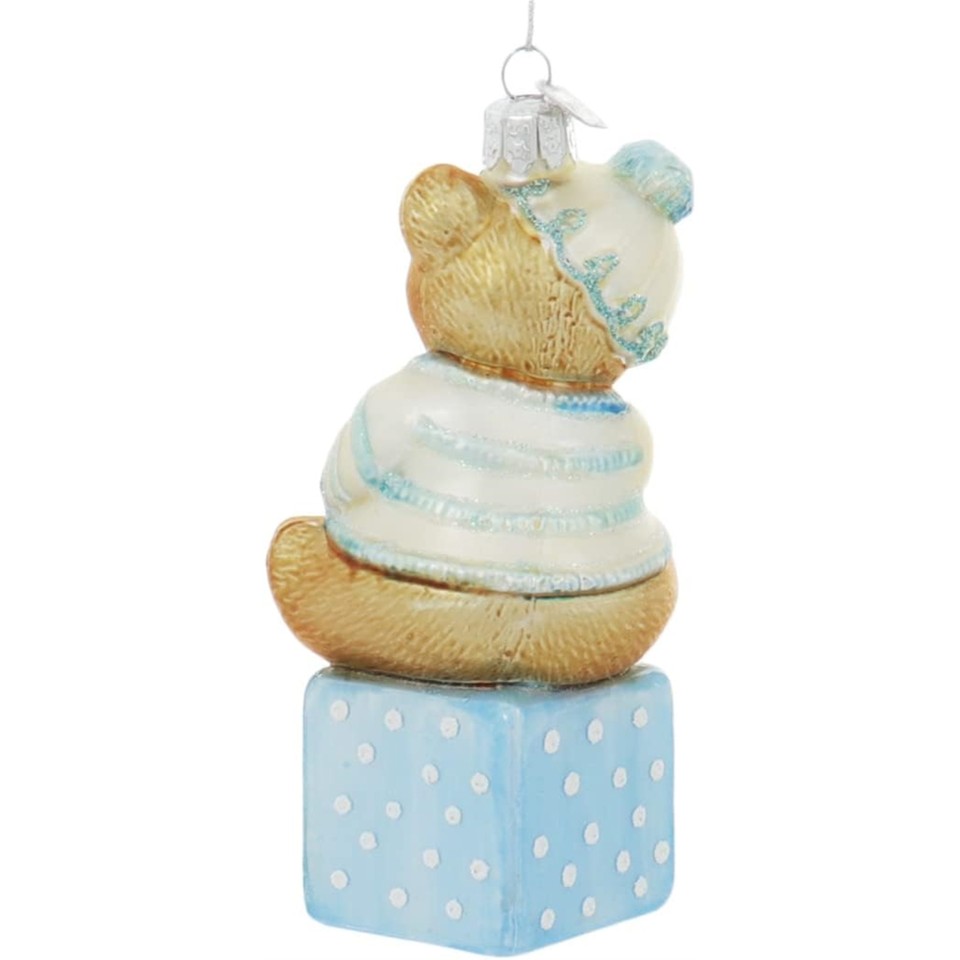 Kurt Adler Noble Gems Teddy Bear Baby's First Christmas Ornament ...