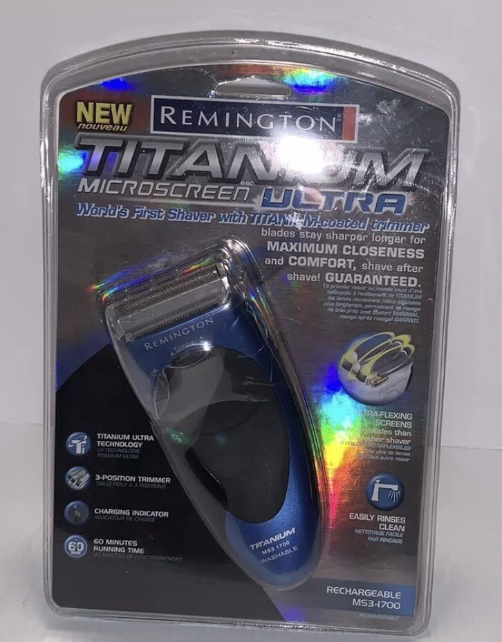 Remington MS3-1700 Titanium Rechargeable Mens Shaver for sale online | eBay