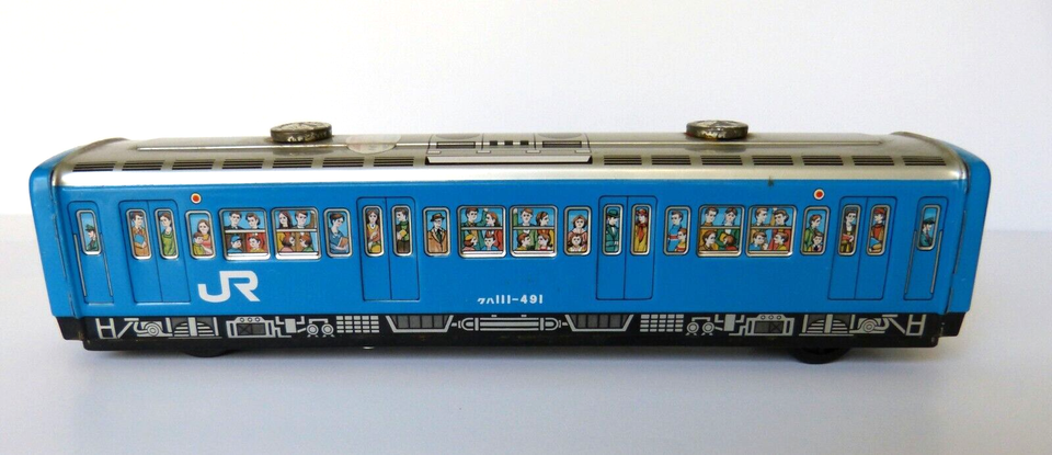 Vintage Ichiko 4U Tin Litho Japan Railroad 12" Friction Passenger Car ...