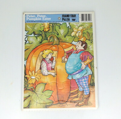 Whitman Frame-Tray Puzzle #4511D-32 Peter Peter Pumpkin Eater Vintage ...