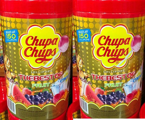 300 CHUPA CHUPS Best Lollipops Assorted Flavour Bulk Lollies Jar 3 New ...