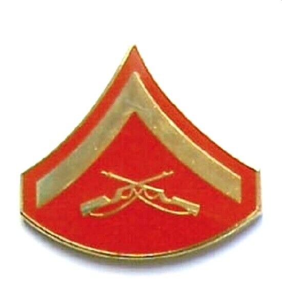 MILITARY HAT LAPEL PIN - MARINES E3 LANCE CORPORAL RANK PIN - NEW | eBay