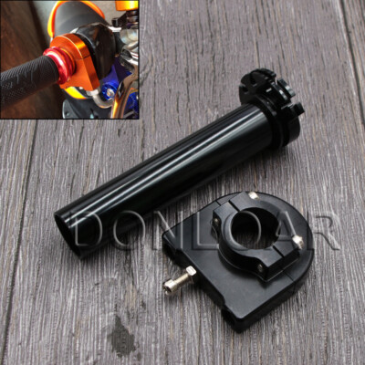 7/8" Black Motorcycle CNC Accelerator Handle Bar Control Grip Throttle ...