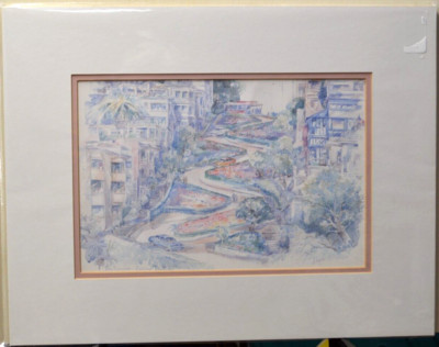 French Artist Legai San Francisco Lombard Street Watercolor Print ...