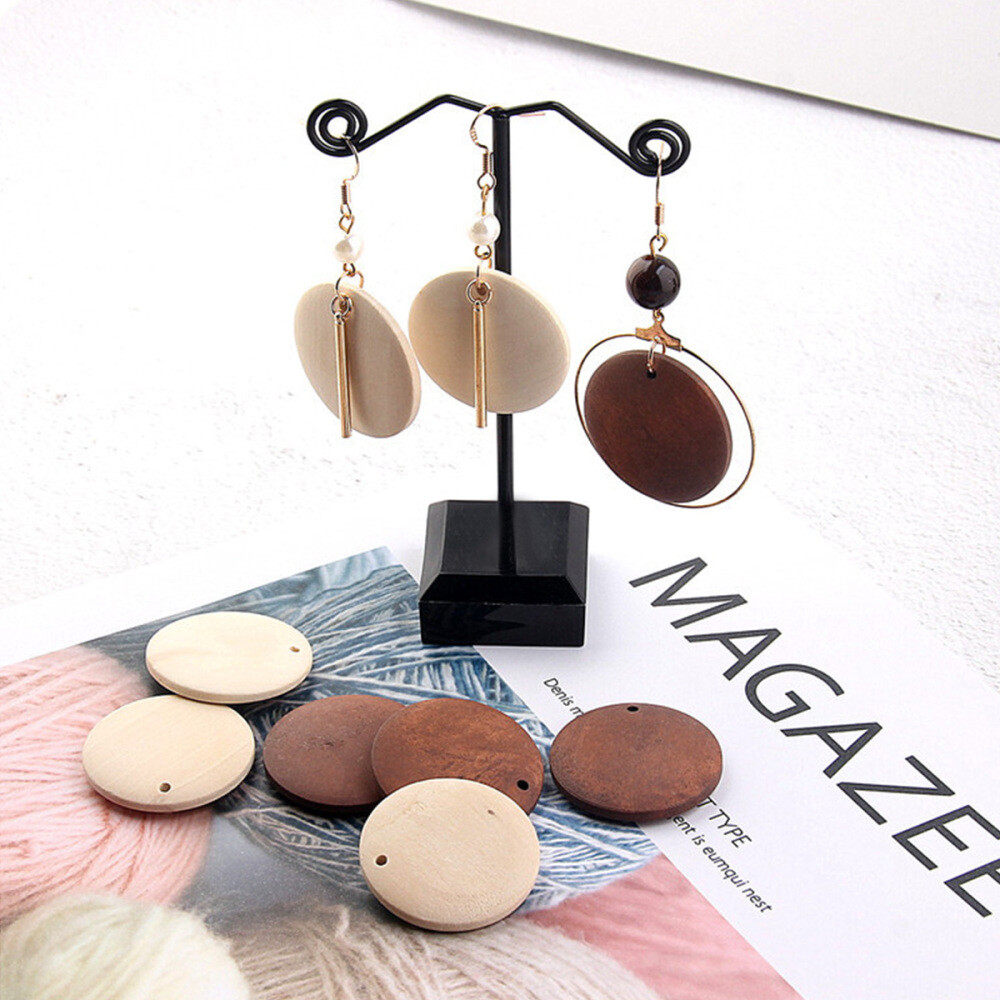 50pcs unfinished wood circle Unfinished Wood Slices Round Wooden Disc ...