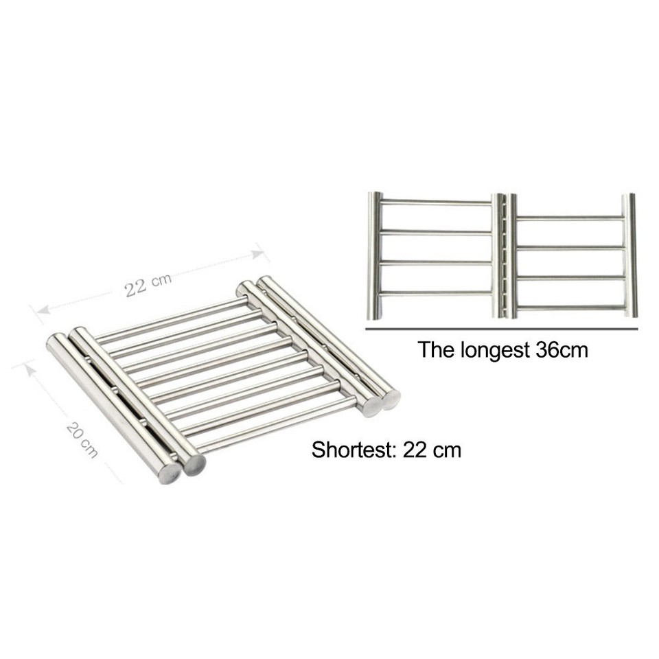 Stainless Steel Heat Insulation Mat Expandable for Pots Plates Kitchen ...