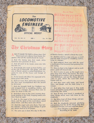 The Locomotive Engineer Railroad Newspaper Dec 18, 1964 | eBay