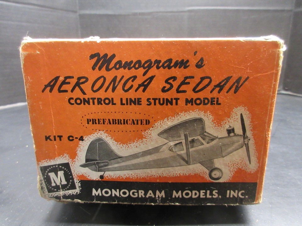MONOGRAM 1/14 AERONCA SEDAN CONTROL LINE STUNT MODEL #C-4 vintage 1948 ...