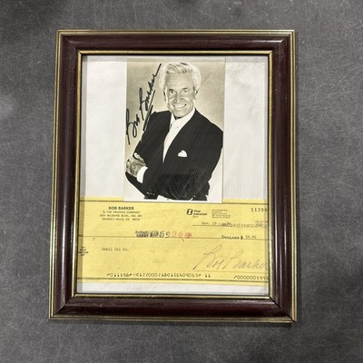 8x10 Autographed Photo & Check- Bob Barker | eBay